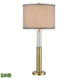 Elk Home Cannery Row Antique Brass With Gray Shade 1 Light Table Lamp ...