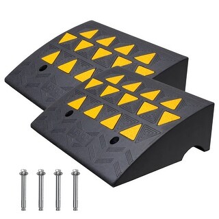 VEVOR Rubber Curb Ramp 1or2 Pack Rise Height Heavy-Duty 33069 lbs/15 T ...