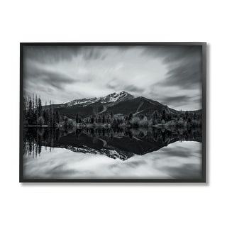 Stupell Mountain Peak Reflection Framed Giclee Art Design by Daniel ...