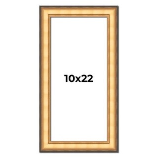 10x22 Frame Gold Plein Aire Solid Wood Picture Frame Width 2 Inches ...