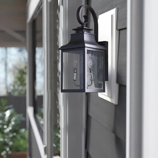 Morgan 2 Light Exterior Lighting in Black Finish - Black Finish - Bed ...