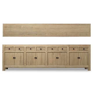 119 Inches Long 8 Drawers 8 Doors Sideboard Weathered Natural - Bed ...
