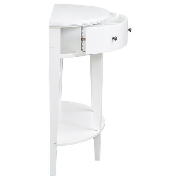 white round console table