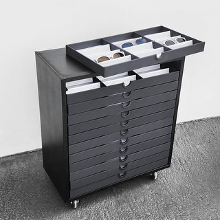 144 Eyeglass Storage Organizer Cabinet, 12 Sunglass Holder Trays, Faux ...