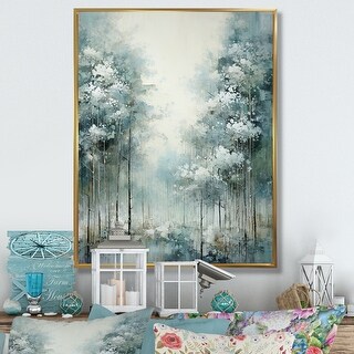 Designart "Pine Tree Enchanted Forest I" Tree Pine Framed Wall Art ...