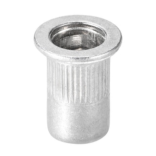 1/4-20 Rivet Nuts Aluminium Alloy Knurled Flat Head Threaded Insert Nut ...