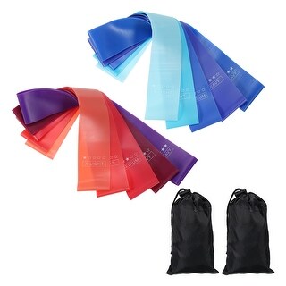 10 Pcs Resistance Bands Set with 5 Levels, Multicolor - Bed Bath ...