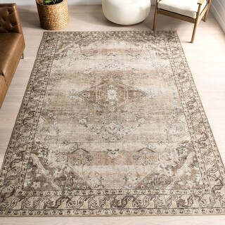 Nuloom Hillstone Collection Traditional Vintage Medallion Area Rug ...