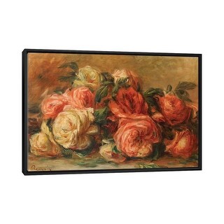 iCanvas "Discarded Roses " by Pierre-Auguste Renoir Framed Canvas Print ...