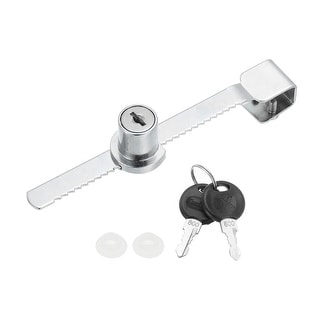 1 Pack Sliding Glass Door Ratchet Lock with 2 Keys, Silver - Bed Bath ...