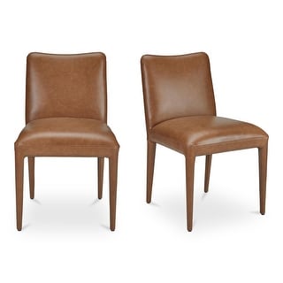NADAAL STUDIOS Quintessa, Dining Chair Brown Leather, Set of Two - Bed ...