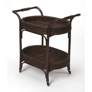Butler Fiji Brown Rattan Serving Cart - Bed Bath & Beyond - 12060809