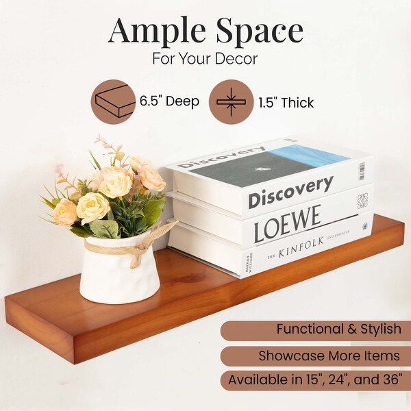 Floating Wooden Wall Shelves Set of 2 Handmade Bed Bath Beyond 33050714