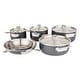 Viking Hard Stainless 10 pc Cookware Set, (8" Fry, 10" Fry, 2 Qt Sauce ...