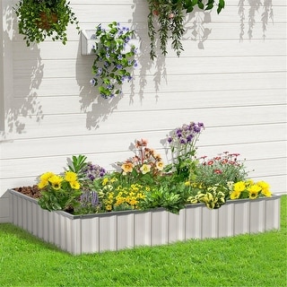 Raised Garden Bed with Galvanized Steel and Open Bottom - Bed Bath ...