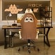 Cute Gaming Chair with Cat Paw Lumbar Cushion and Cat Ears, Ergonomic ...