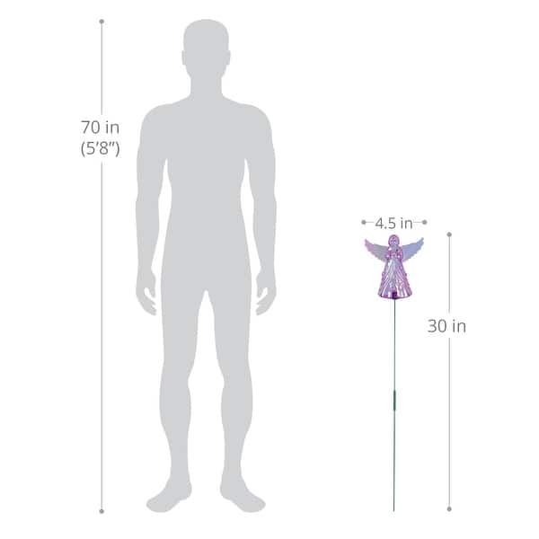 Exhart 2 Piece Angel WindyWing Garden Stakes, 4.5 by 30 Inches - Bed ...