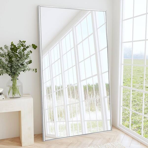 Large Modern Full Length Aluminum Alloy Floor Standing Mirror - Bed ...