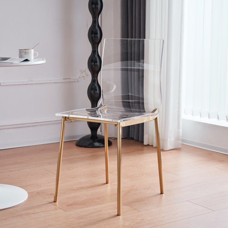 Acrylic and gold dining chair store
