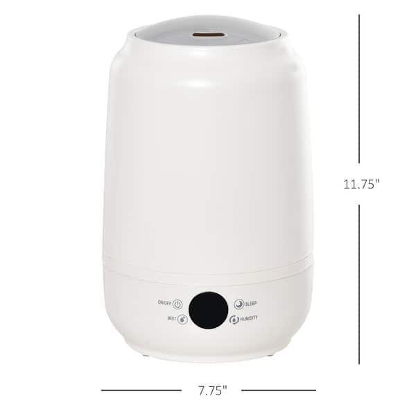 HOMCOM 5L Cool Mist Humidifier, Ultrasonic Quiet Air Humidifiers with ...