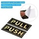 1Set Push Pull Door Sign 2"x5" Adhesive Horizontal Pull Push Sticker ...