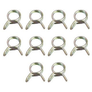 Double Wire Spring Hose Clamp, 20pcs 65Mn Steel 7mm Clips, Color Zinc ...