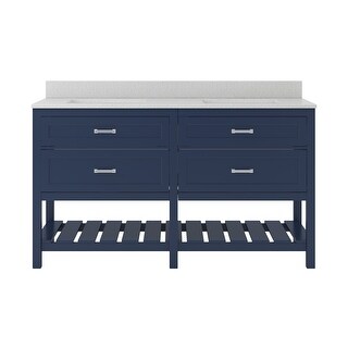 Foremost LSVT6122D-SWR Lawson 60" Free Standing Double Basin Vanity ...