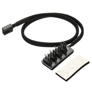 PWM Fan Splitter Cable 11.8" PC Fan Power Extension Cable Hub 1 to 4 ...
