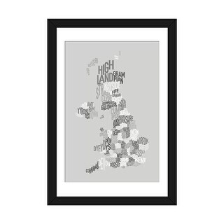 iCanvas "Great Britain County Text Map" by Michael Tompsett - Bed Bath ...