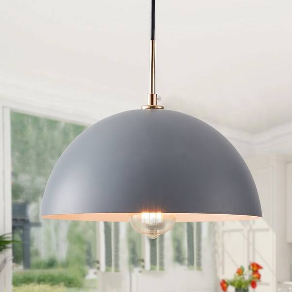 Modern Industrial 1-Light Single Bowl Pendant Lighting Fixture - Bed ...