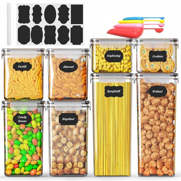 8-Piece Airtight Food Storage Container Set with Lids - BPA-Free ...