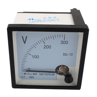 SQ-72 Class 1.5 AC 0-300V Voltage Analog Square Voltmeter Panel Volt ...