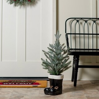 Santa Boots Christmas Tree Arrangement - Bed Bath & Beyond - 41540716