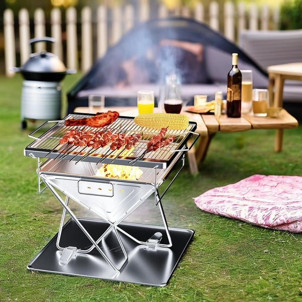 camping fire pit foldable