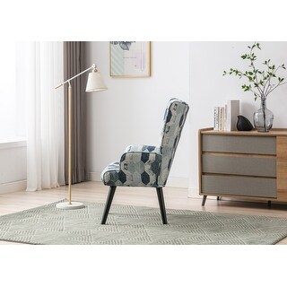 Recessed Arms Accent Chair Printed Patterns Arm Chairs Living Room ...