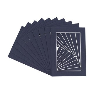 Pack of TEN 16x22 Mats Bevel Cut for 12x20 Photos - Acid Free Navy ...