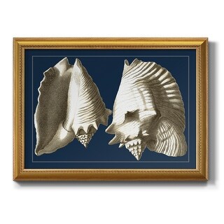 Conch Shells on Navy I Premium Framed Canvas- Ready to Hang - Bed Bath ...
