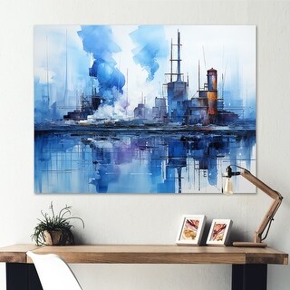 Designart "Abstract Factory Symmetry Innovations I" Factories Wall Art ...