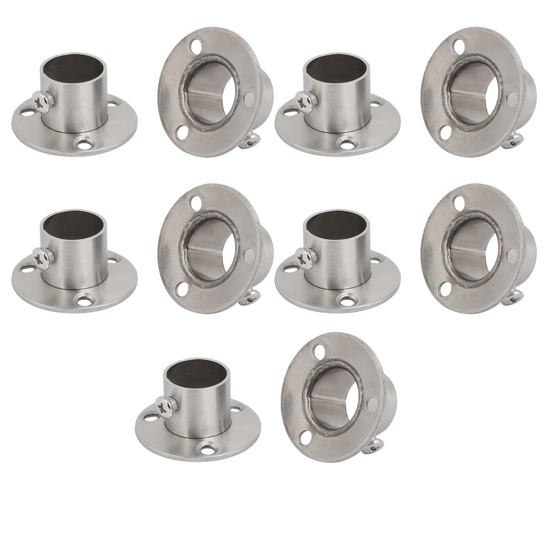 Pipe Bracket25.5mm DiaWall Mounted Rail Rod Support Socket 8pcs ...