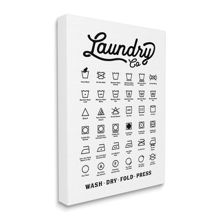 Stupell Vintage Laundry Co Washing Chart Helpful Guide Canvas Wall Art ...