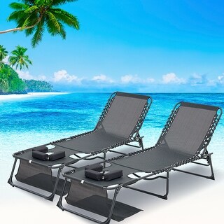 Face Down Chaise Lounge Chair 5-Position Adjustable Sunbathing ...