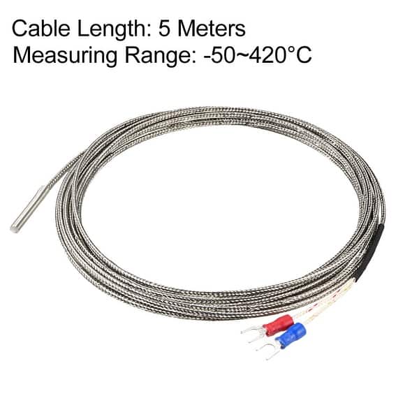 Pt100 Temperature Sensor Probe 5M Cable 4mmx30mm Thermocouple - PT100 ...