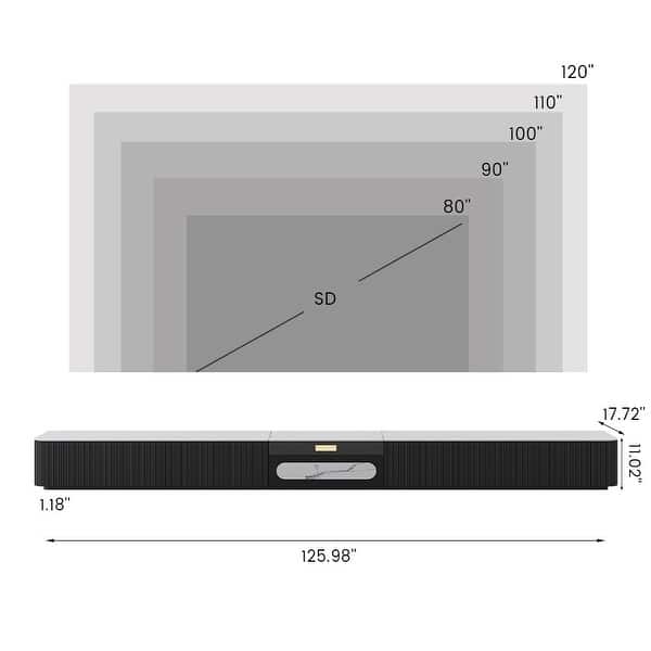 Modern TV Stand for Projector, Sintered Stone TV Cabinet with Drawers ...