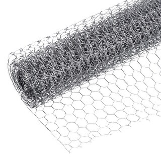 158"x4" Chicken Wire Net Hexagonal Mesh Iron, Silver Tone - Silver Tone ...