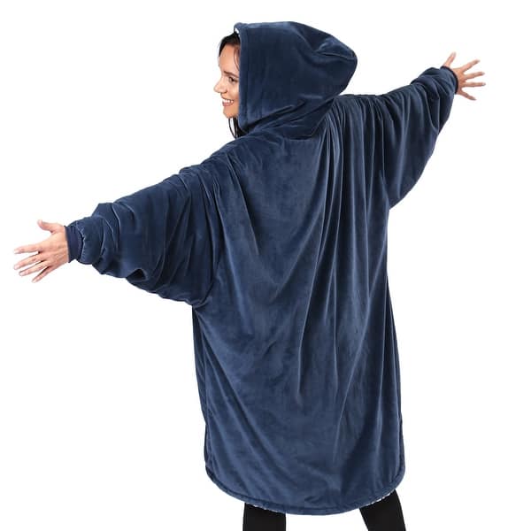 The Comfy Original Microfiber Wearable Blanket Hoodie for Adults w ...
