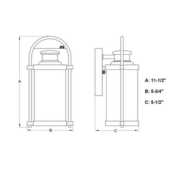 Winfield 1 Light Dusk to Dawn Matte Black Outdoor Wall Lantern Clear ...
