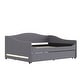 Teddy Fleece Upholstered Daybed with Light and Trundle - Bed Bath ...