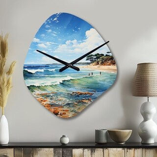 Beach Photo Coastal Impressions VII - Coastal Beach Large Wall Clock in ...