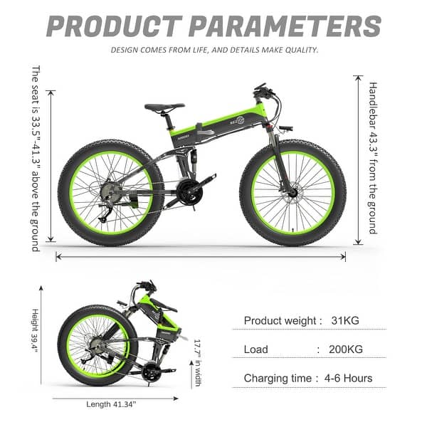 Foldable Electric Bicycle with 9-Speed Gear and Dual Shock Absorber ...