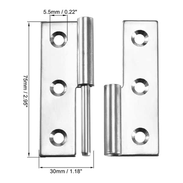 Lift Off Hinge , Right Handedness Slip Joint Small Flag Hinges 75mm ...